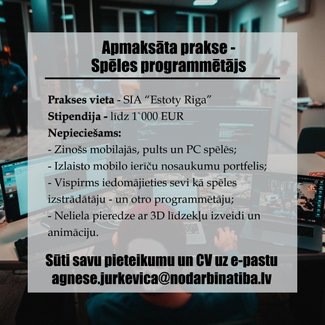 Spēles programmētājs | Visas Iespējas