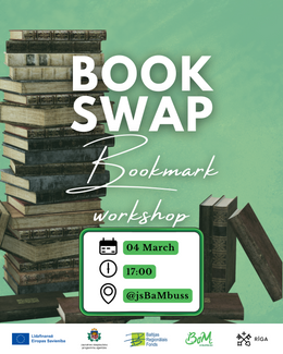 Book swap + Bookmark workshop | Visas Iespējas