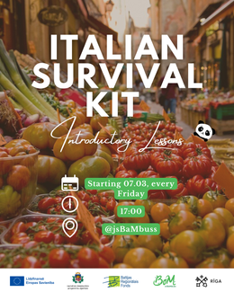 Italian survival kit: Italian language introductory course | Visas Iespējas