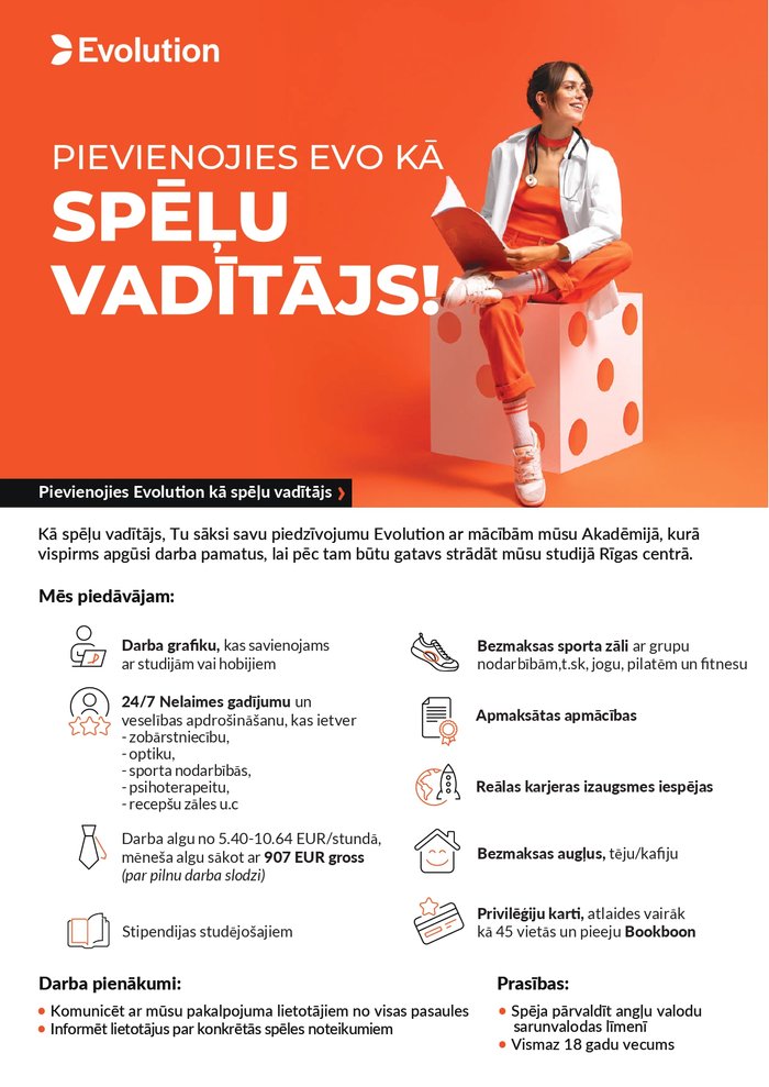 Spēļu vadītājs / Game Presenter | Visas Iespējas