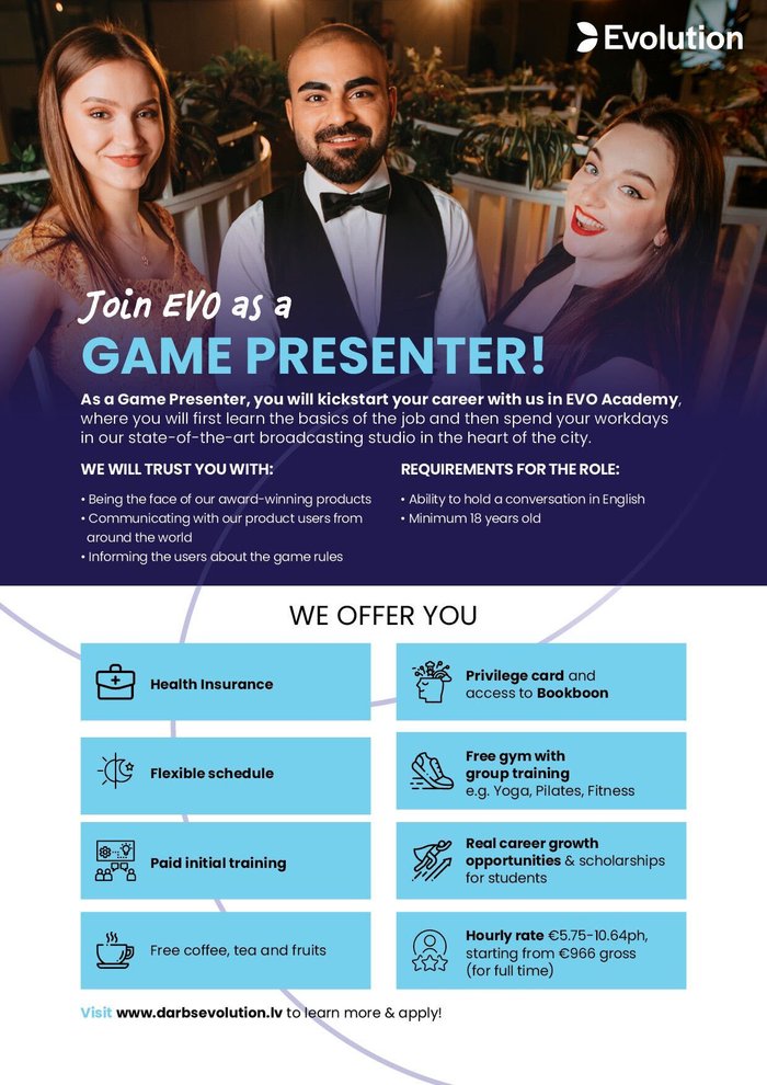 Spēļu vadītājs / Game Presenter | Visas Iespējas